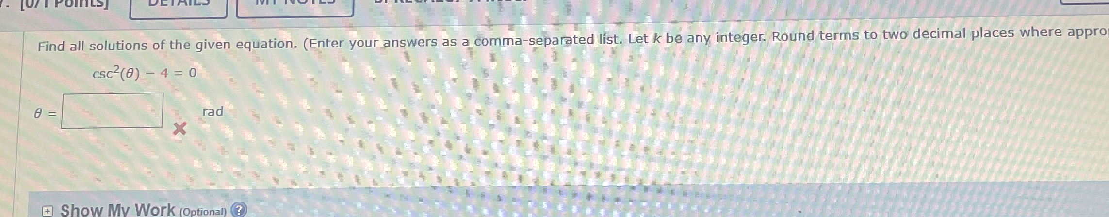 Solved Find all solutions of the given equation. (Enter your | Chegg.com