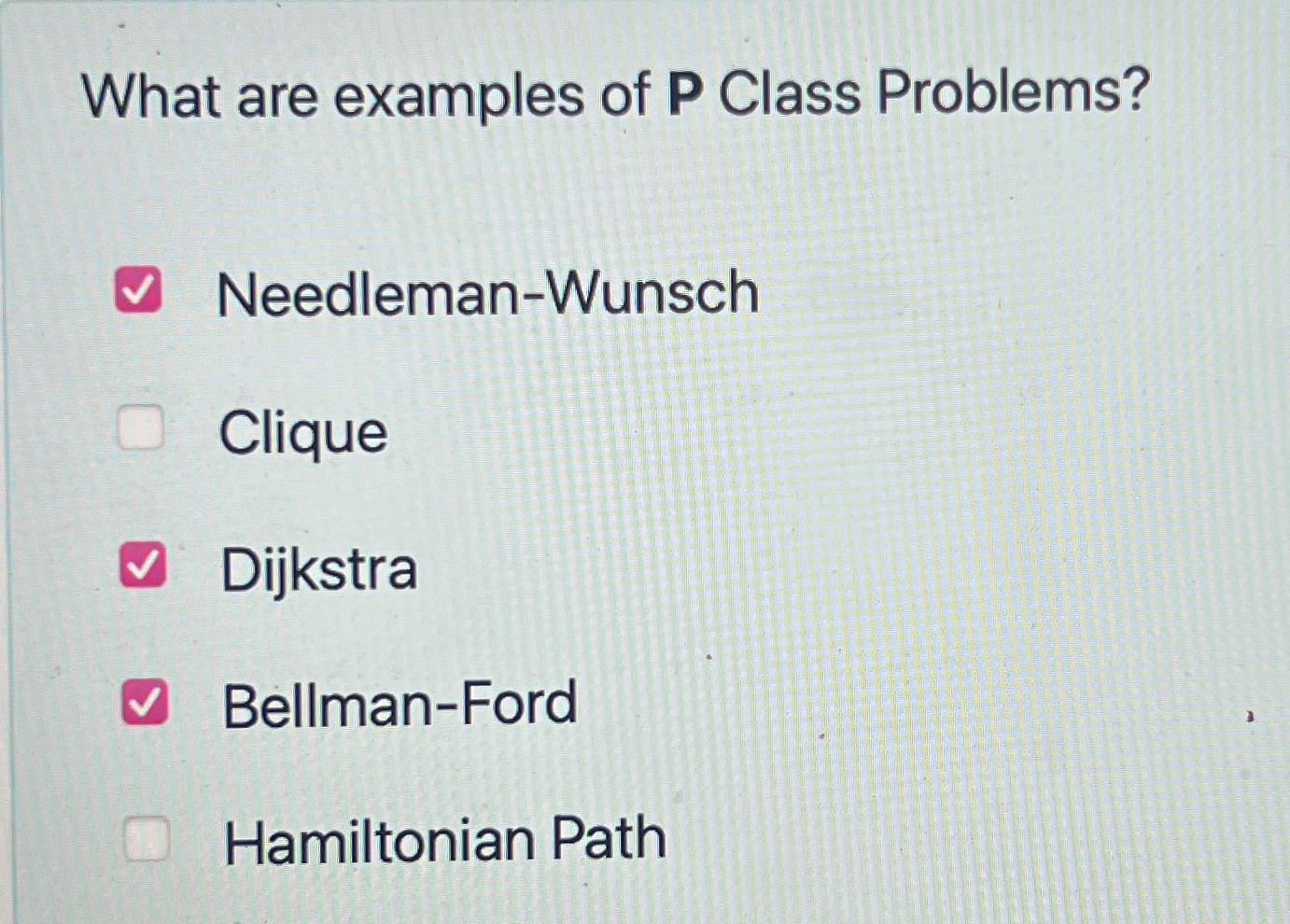 Solved What are examples of P ﻿Class | Chegg.com