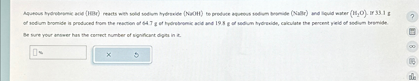 Solved Aqueous hydrobromic acid (HBr) ﻿reacts with solid | Chegg.com