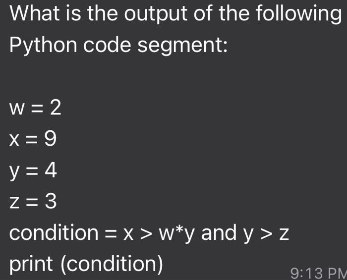 Solved What is the output of the following Python code | Chegg.com