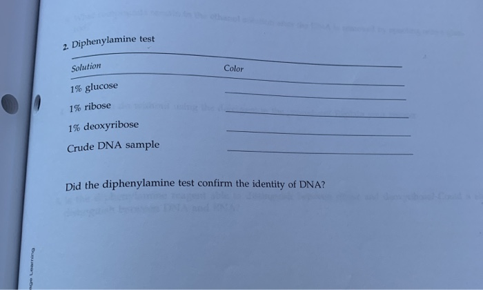 XPERIMENT 43 report Sheet arance of the crude DNA | Chegg.com