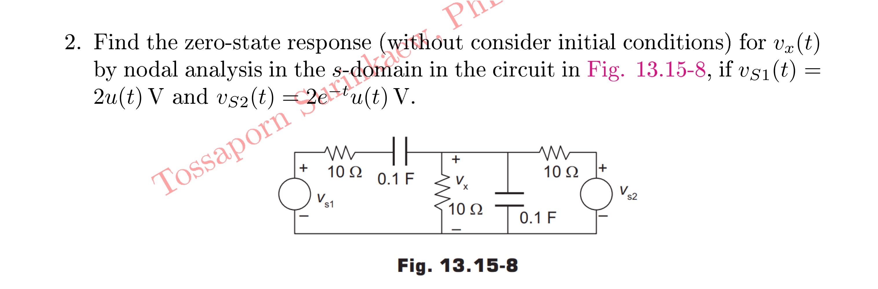 Solved Find the zero-state response (without consider | Chegg.com