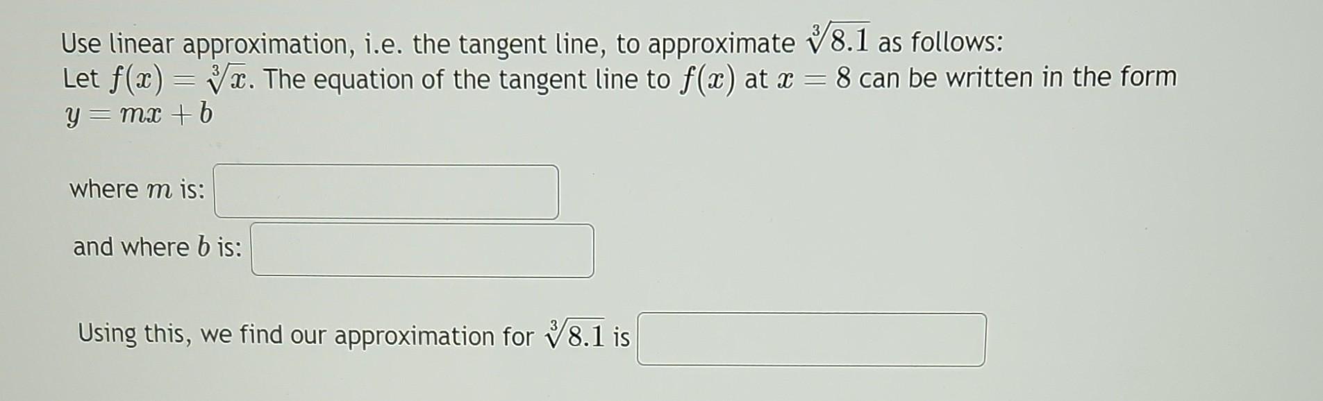 Solved Suppose f(4)=−4,f′(4)=−8. Approximate f(4.05). | Chegg.com