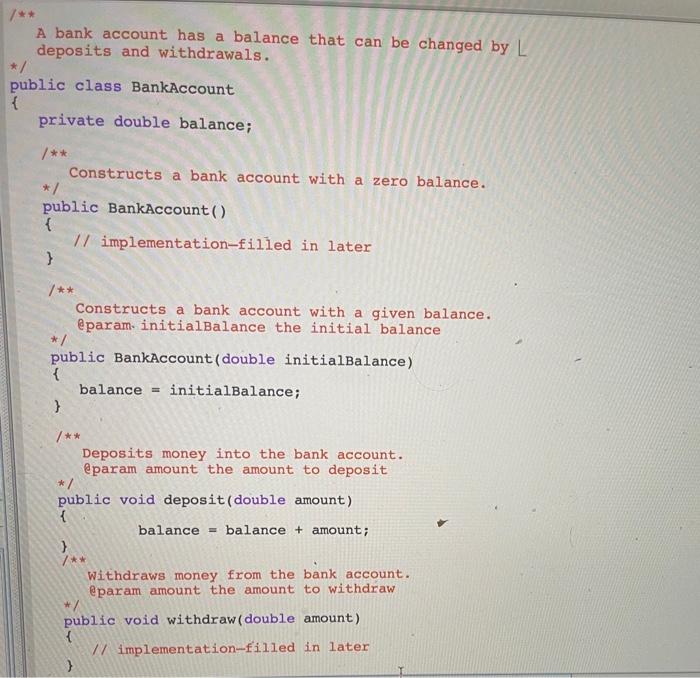 Solved finish the rest 1 construct and 2 methods in the java | Chegg.com
