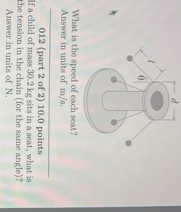 Solved 011 (part 1 of 2) 10.0 points An amusement park ride | Chegg.com