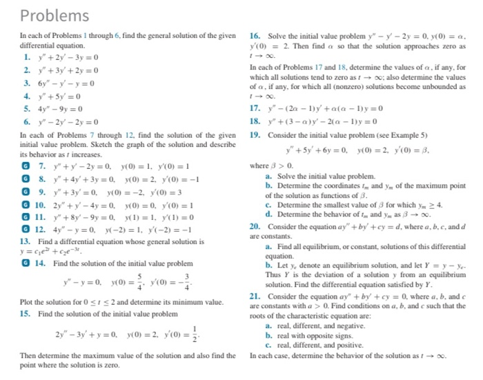 Solved Problems In each of Problems through 6, find the | Chegg.com