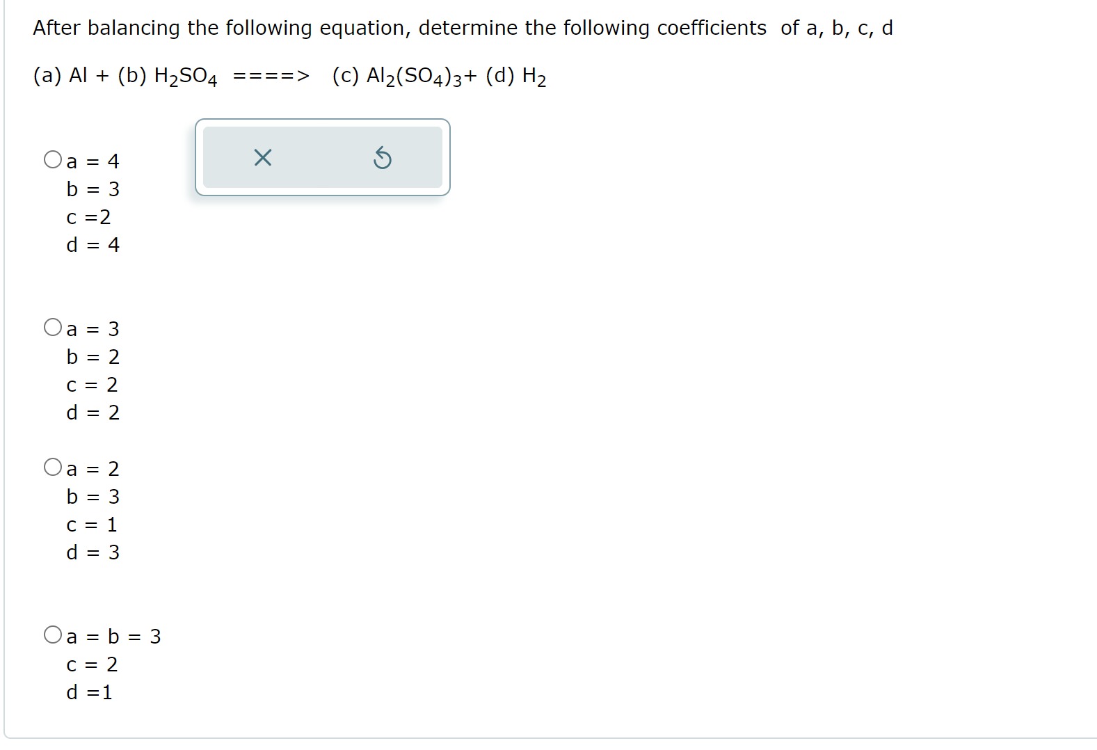 Solved After balancing the following equation, determine the | Chegg.com