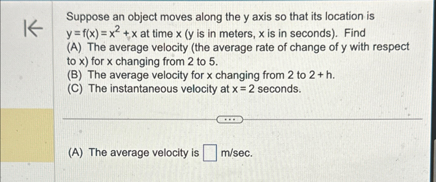 Solved Suppose an object moves along the y ﻿axis so that its | Chegg.com