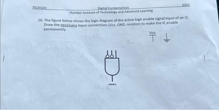 Solved 16. The figure below shows the logic diagram of the | Chegg.com