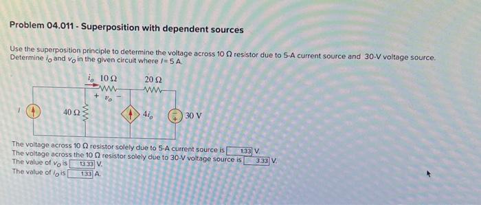 Solved Use the superposition principle to determine the | Chegg.com