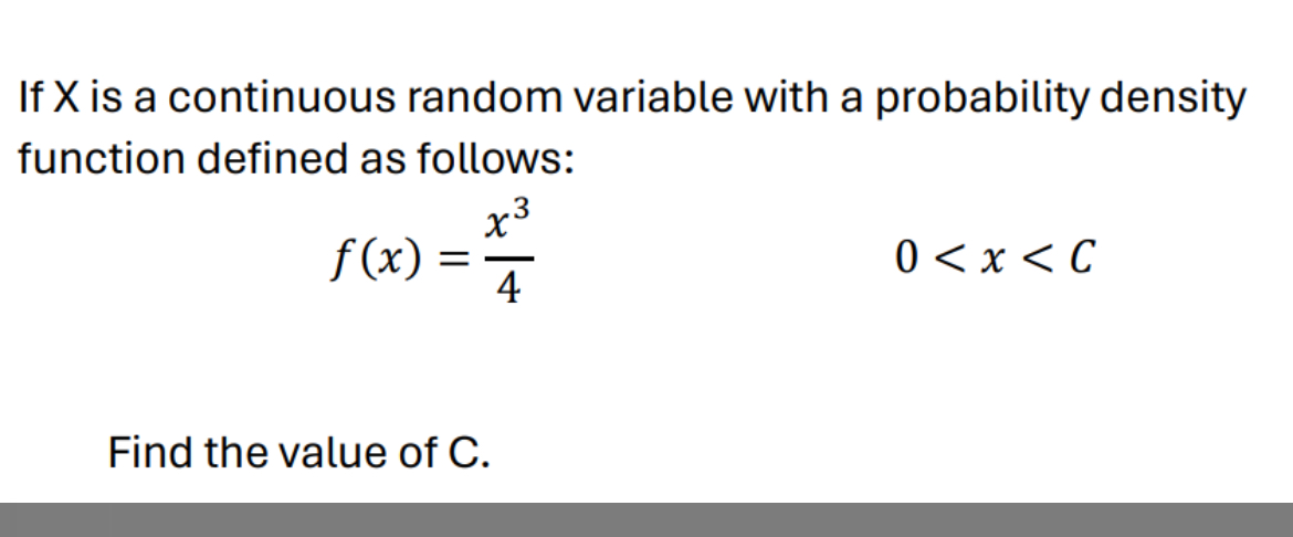 Solved If x ﻿is a continuous random variable with a | Chegg.com