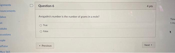 Solved ignments Question 6 4 pts nouncements labus | Chegg.com