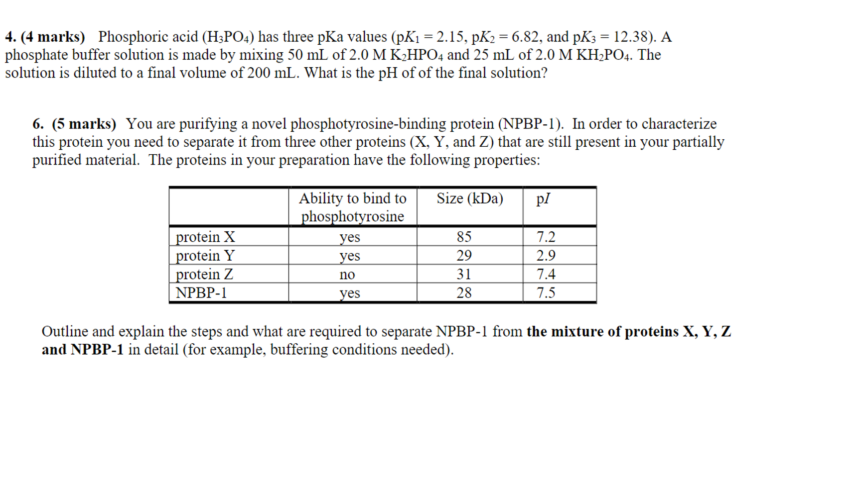 Solved (4 ﻿marks) ﻿Phosphoric acid (H3PO4) ﻿has three pKa | Chegg.com
