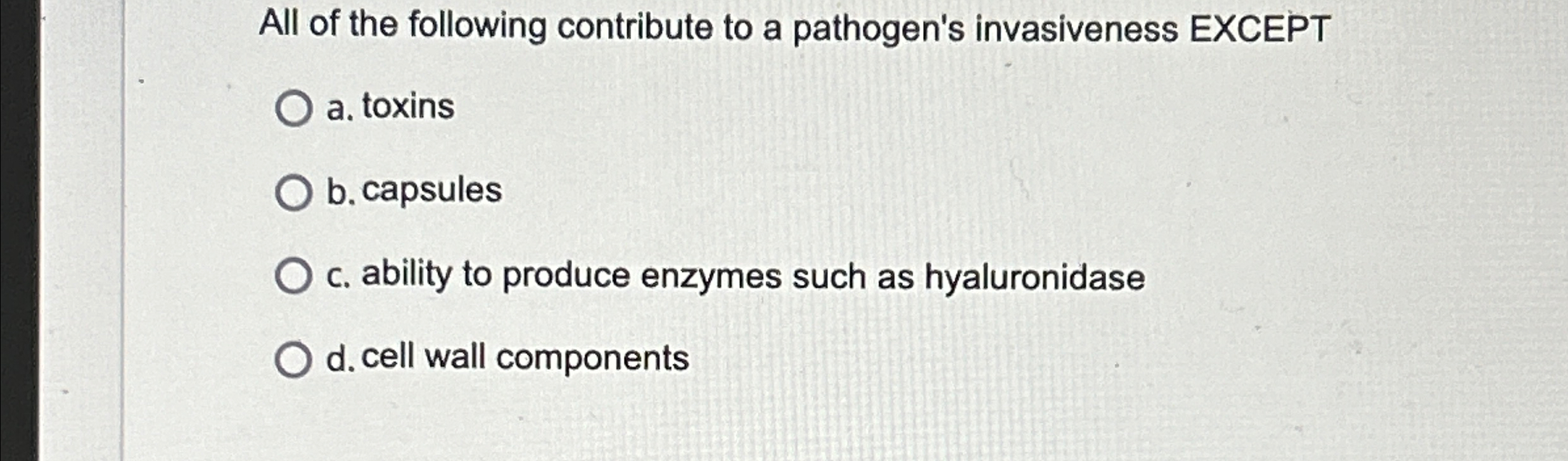 Solved All of the following contribute to a pathogen's | Chegg.com
