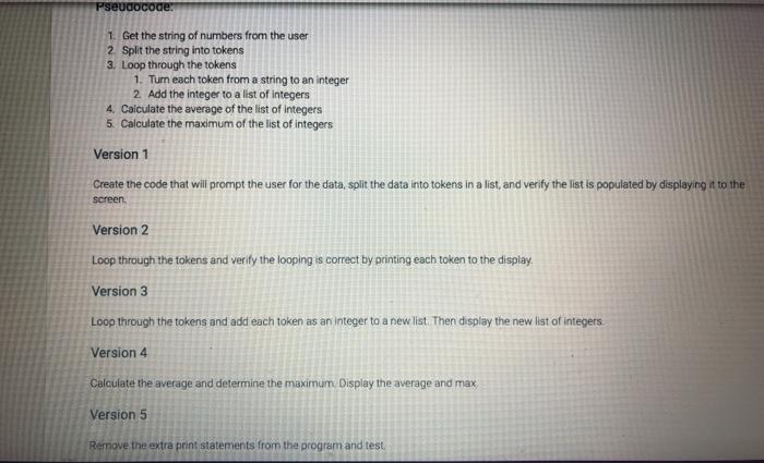 Solved 10.11 LAB 10A: Varied Amount of Input Data Overview | Chegg.com