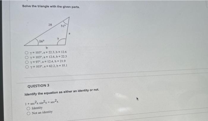 Solved Solve the triangle, Approximate values to the nearest | Chegg.com