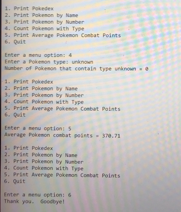 Solved Import string del create pokedex (filename): pokedex | Chegg.com