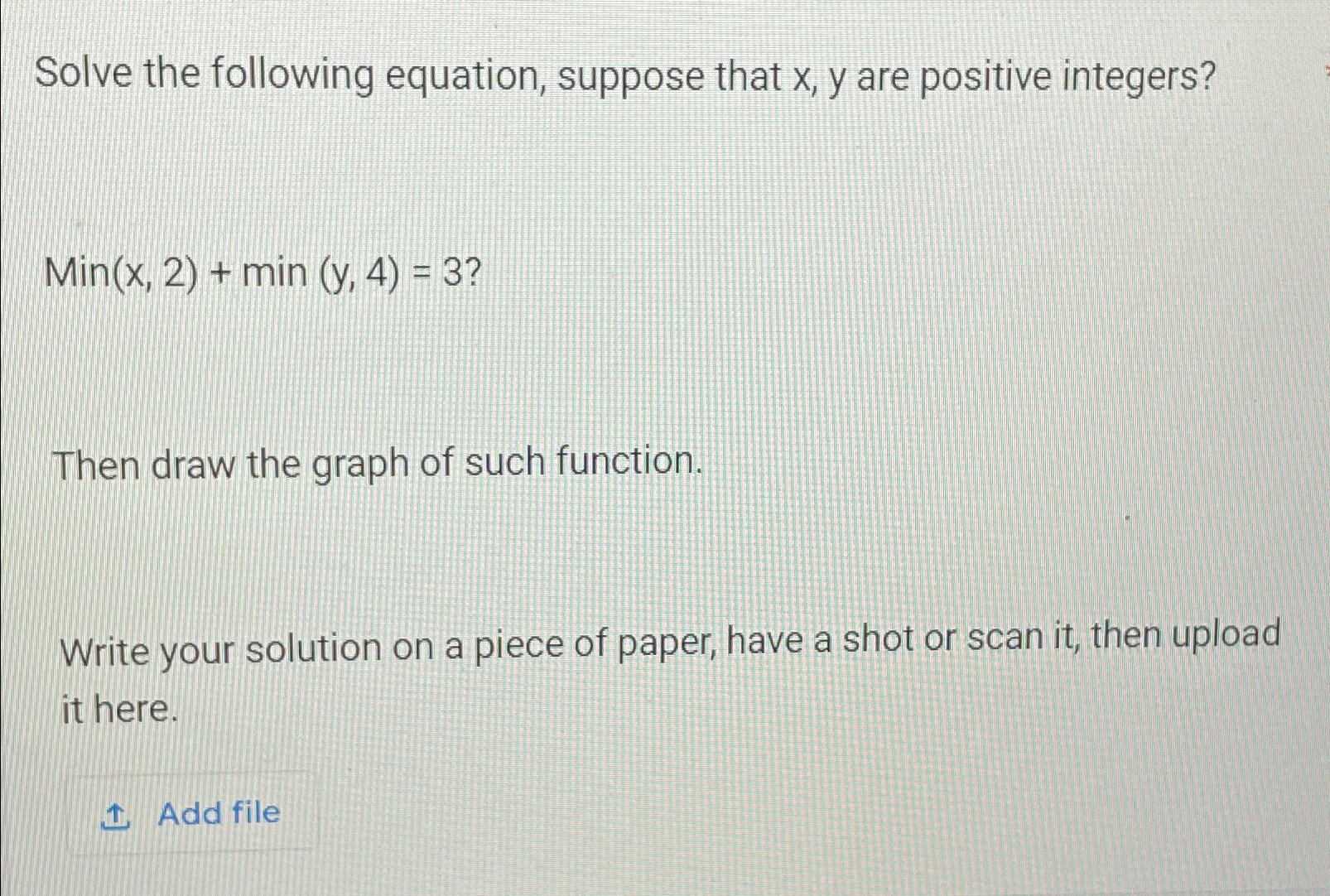 Solve the following equation, suppose that x,y ﻿are | Chegg.com