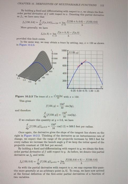 CHAPTER 10, DERIVATIVES OF MULTIVARIABLE FUNCTIONS | Chegg.com