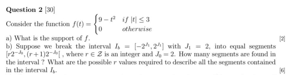 Solved Question 2 30 Consider The Function 2962