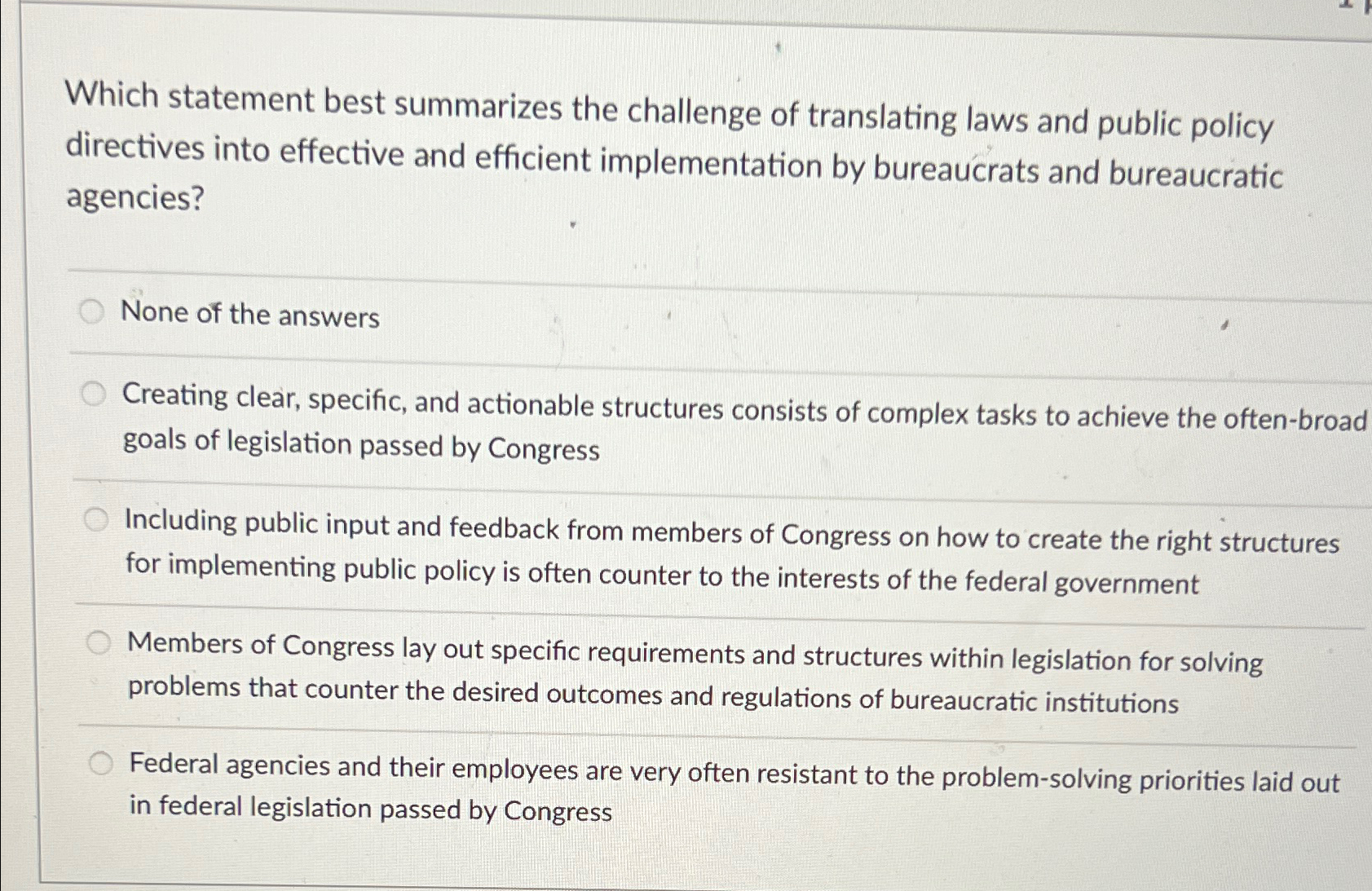 Solved Which statement best summarizes the challenge of | Chegg.com