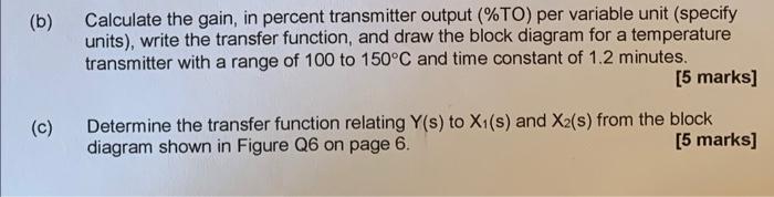Solved (b) Calculate the gain, in percent transmitter output | Chegg.com