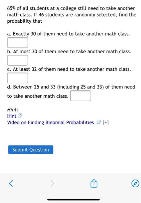 Solved 65% of all students at a college still need to take | Chegg.com
