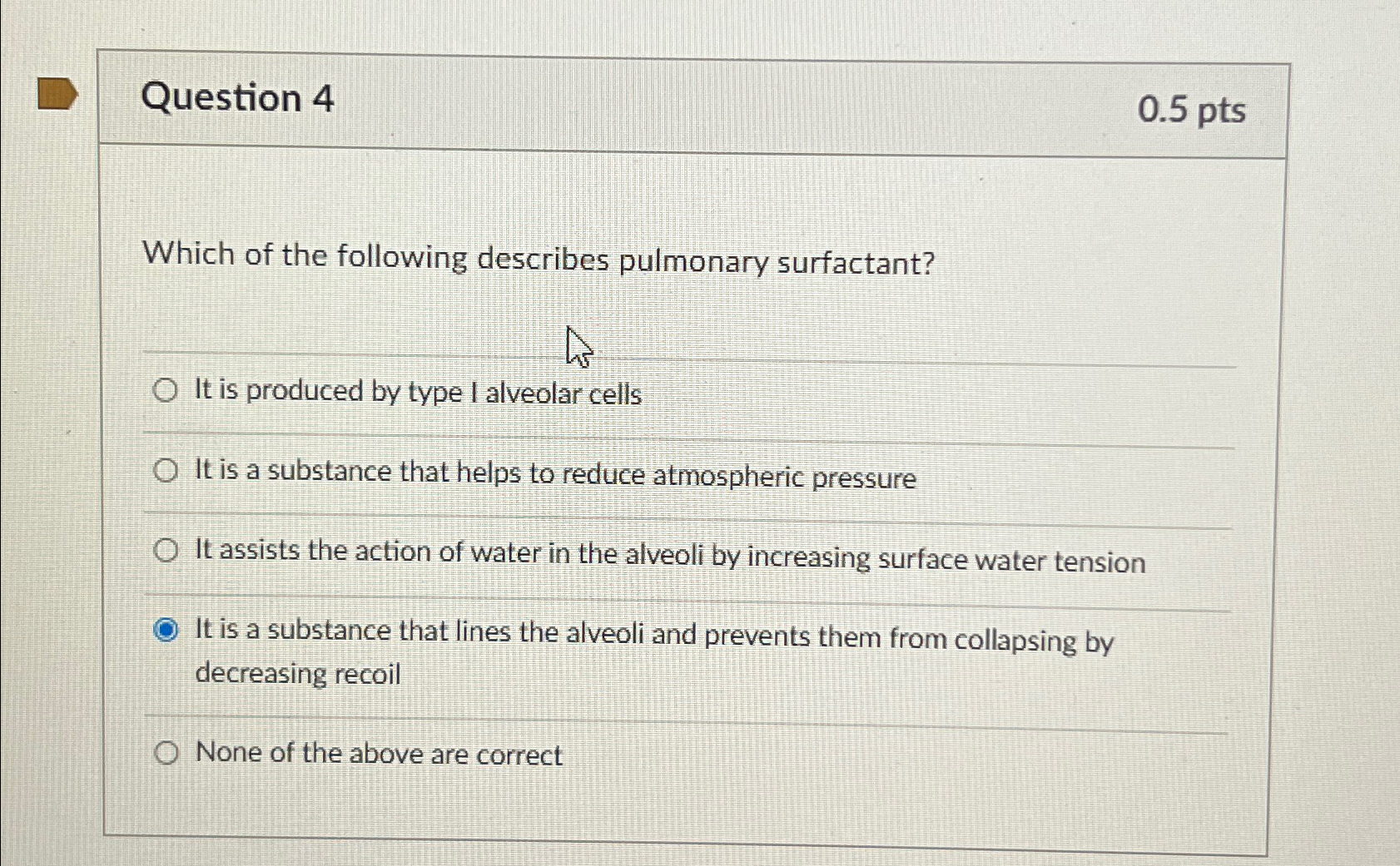 Solved Question 40.5ptsWhich of the following describes | Chegg.com