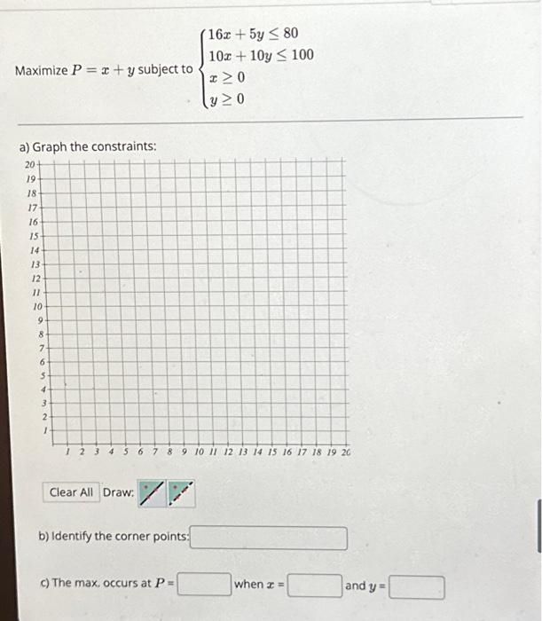 Solved Maximize P=x+y subject to | Chegg.com