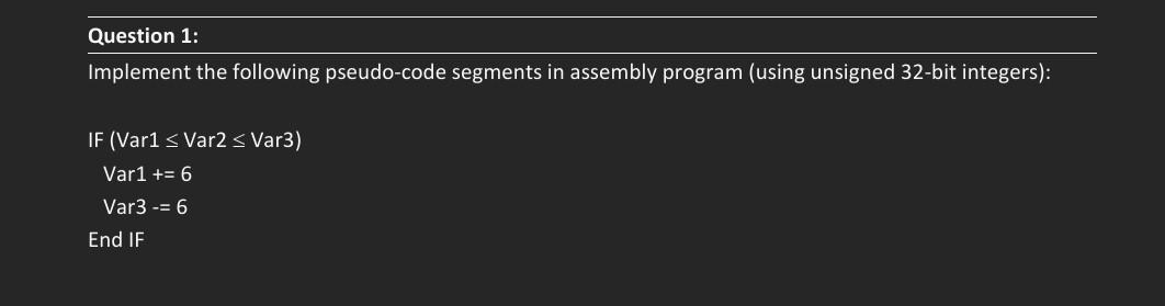 Solved assembly language using .asm file and jmp or/and cmp | Chegg.com