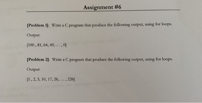Solved Assignment #6 [Problem 1): Write a C program that | Chegg.com