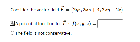 Solved Consider the vector field | Chegg.com