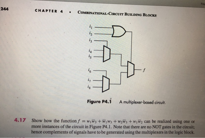 Solved 244 Chapter 4 Combinational Circuit Building Blocks