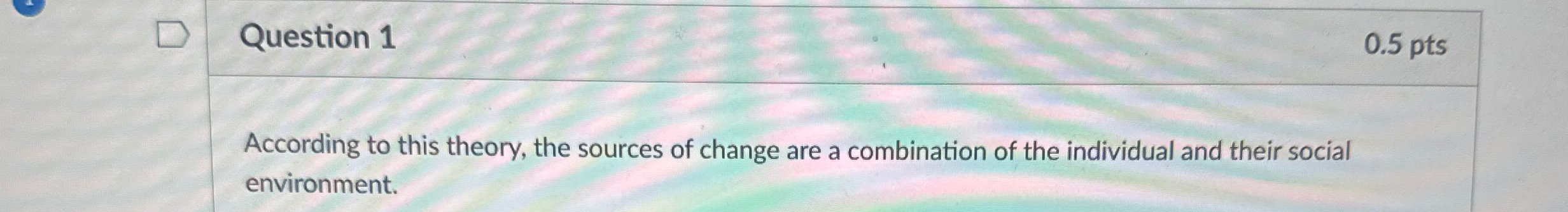 Solved Question 10.5 ﻿ptsAccording to this theory, the | Chegg.com