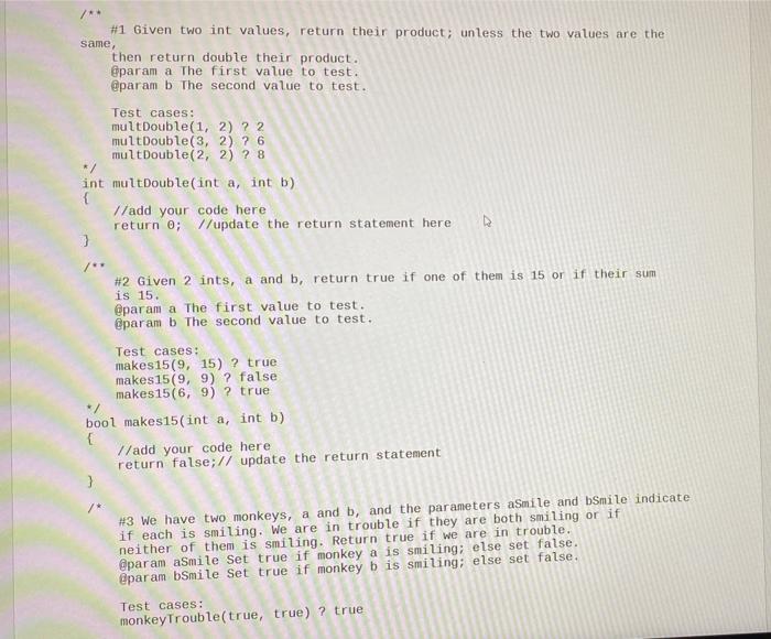 Solved 1 Given Two Int Values Return Their Product 