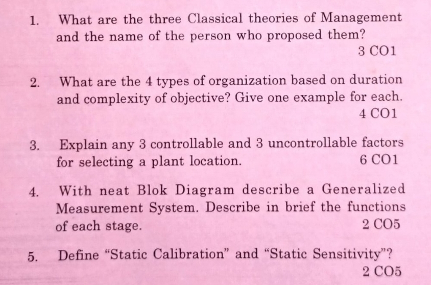 Solved What are the three Classical theories of Management | Chegg.com