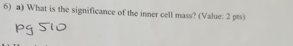 Solved a) ﻿What is the significance of the inner cell mass? | Chegg.com