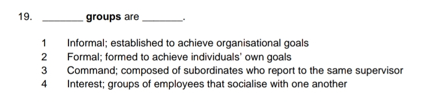 Solved groups are1 ﻿Informal; established to achieve | Chegg.com