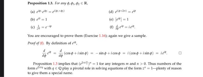 Solved 1.20. Use Proposition 1.3 to derive the triple angle | Chegg.com