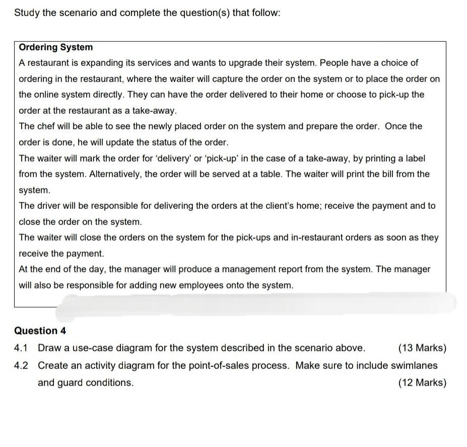 Solved Study the scenario and complete the question(s) that | Chegg.com