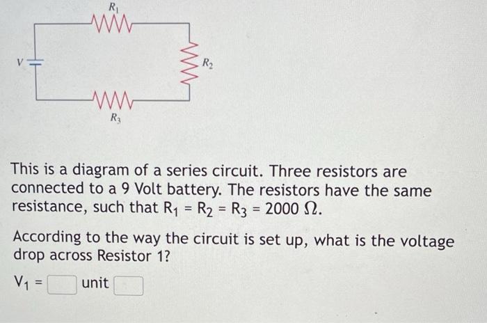 Solved This is a diagram of a series circuit. Three | Chegg.com