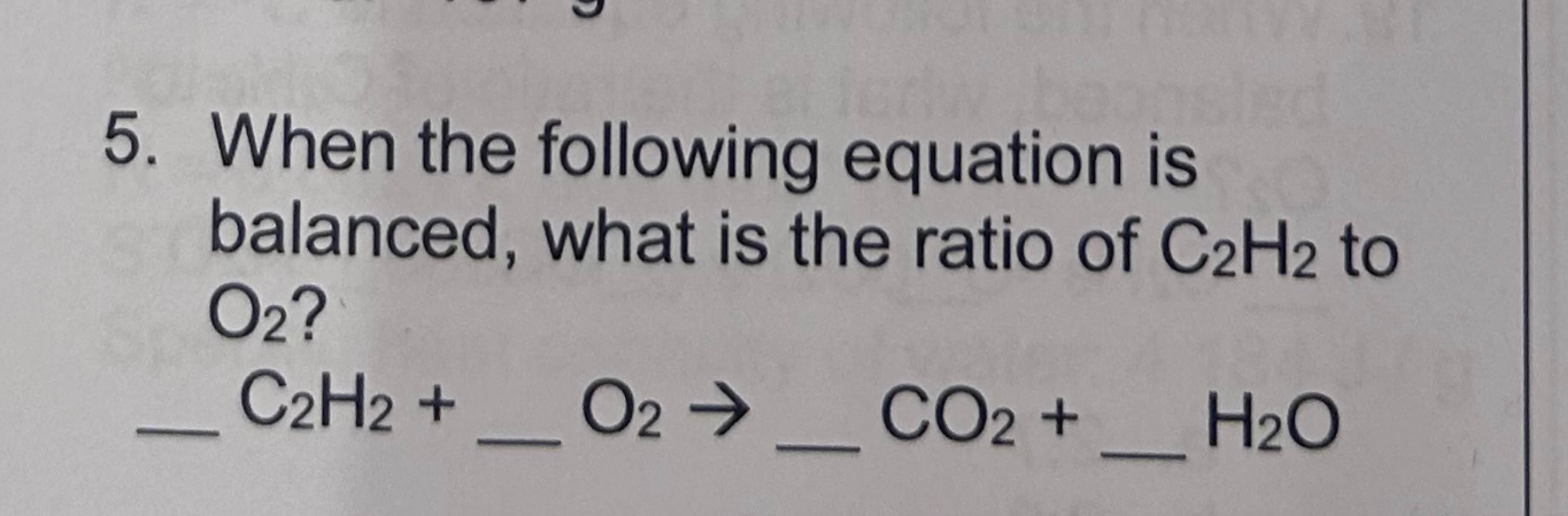 Solved When the following equation isbalanced, what is the | Chegg.com