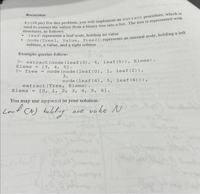 Solved Recursion 4.) (18 pts) For this problem, you will | Chegg.com Solved Recursion 4.) (18 pts) For this problem, you will | Chegg.com