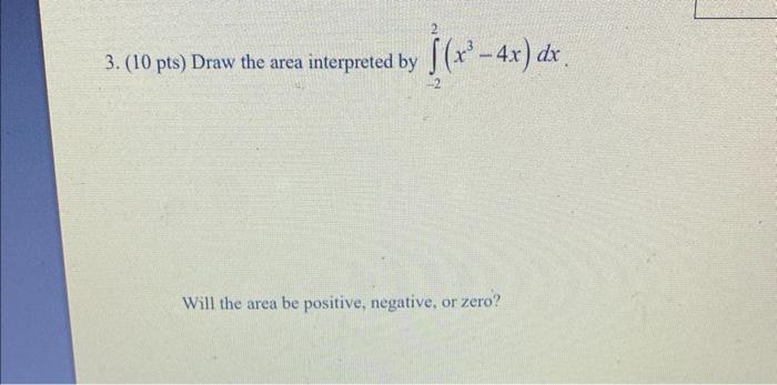 Solved Draw the area interpreted by integral from 2 to -2 | Chegg.com