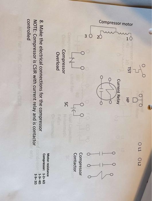 Solved 6. Make the electrical connections for the compressor | Chegg.com