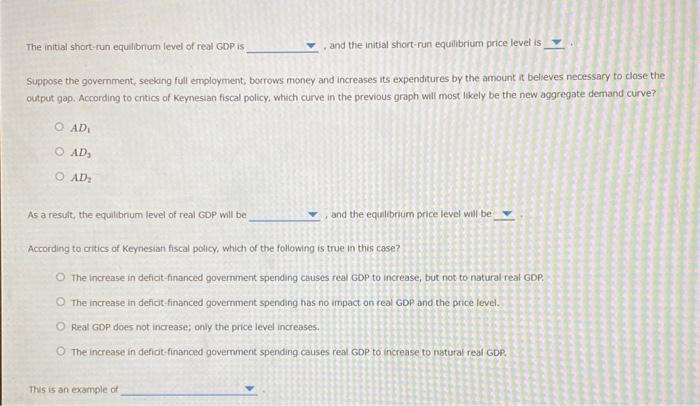 Solved On the following graph, AD1 represents the inital | Chegg.com