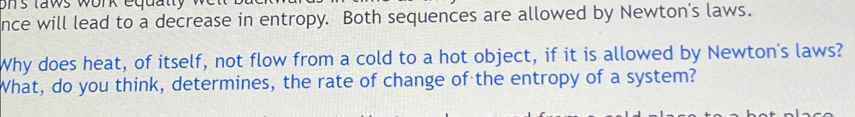Solved nce will lead to a decrease in entropy. Both | Chegg.com