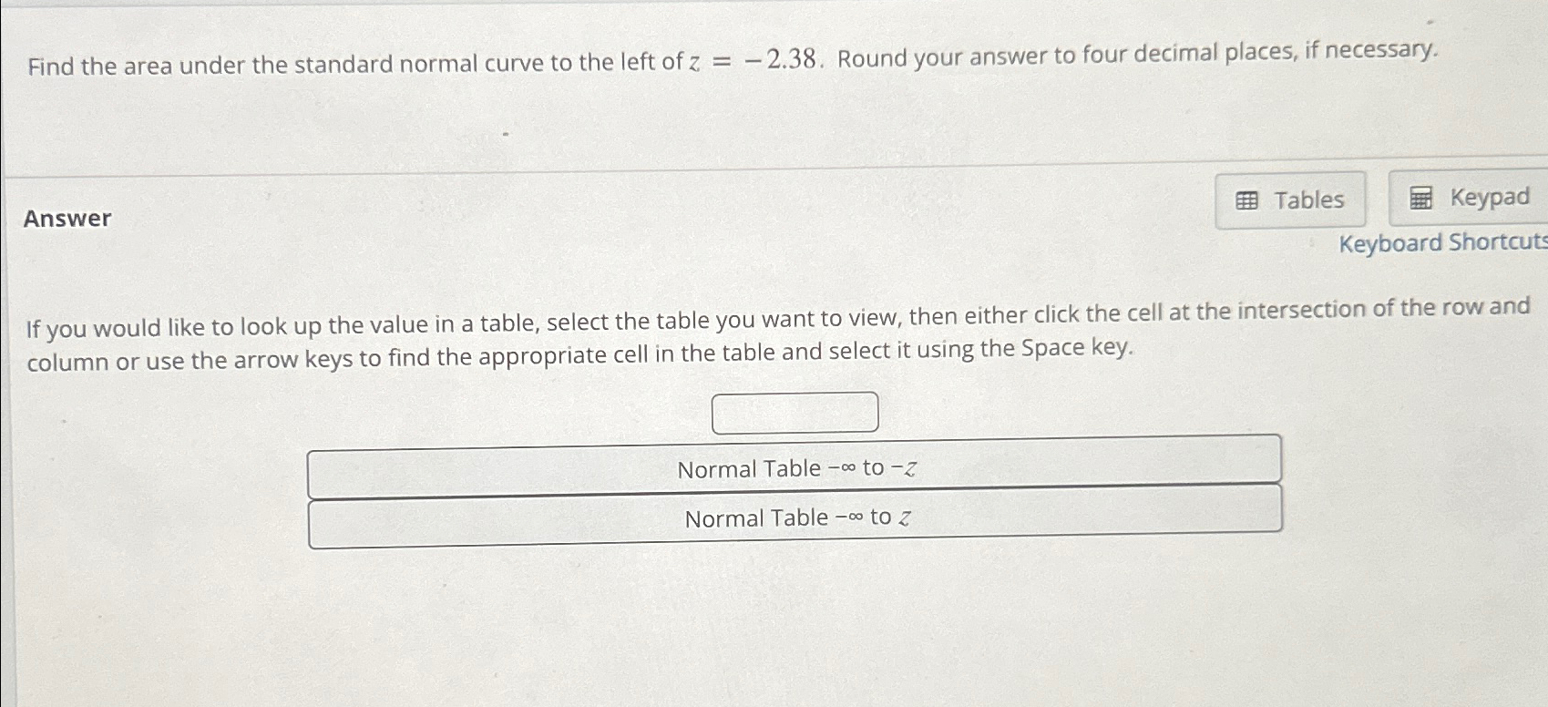 Solved Find the area under the standard normal curve to the | Chegg.com