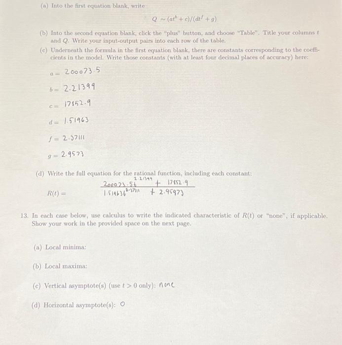Solved (a) Into the first equation blank, write | Chegg.com