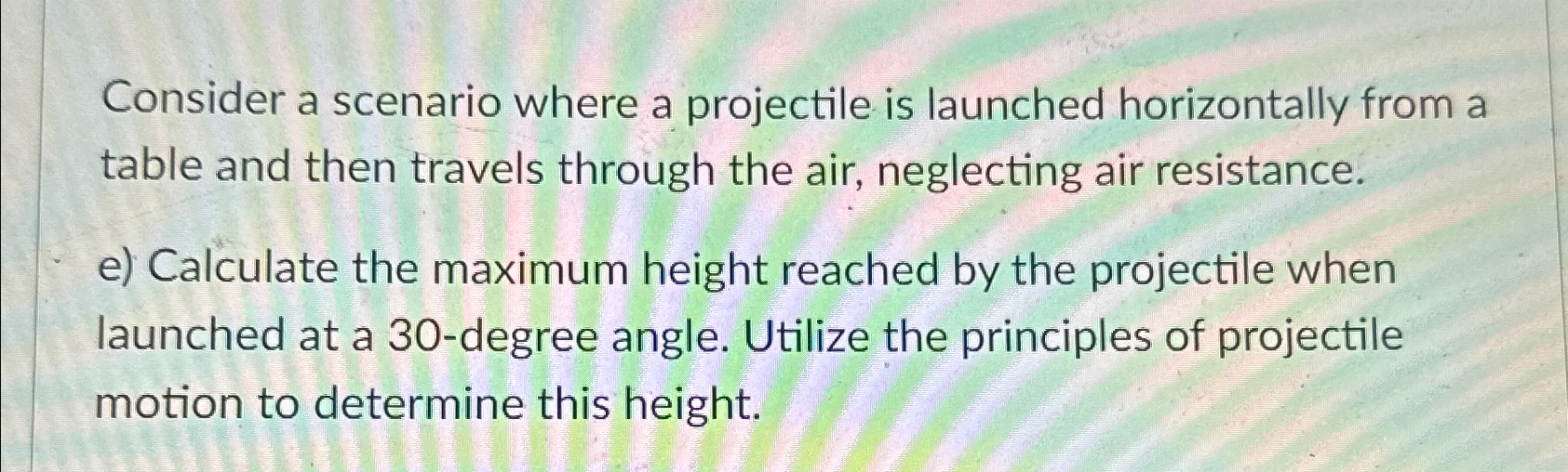 Solved Consider a scenario where a projectile is launched | Chegg.com